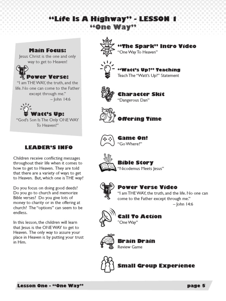 One Way to Heaven: Lesson 1 Guide | PDF | Born Again | Jesus