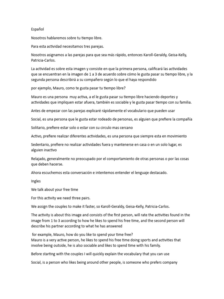 Exposicion Ingles | PDF