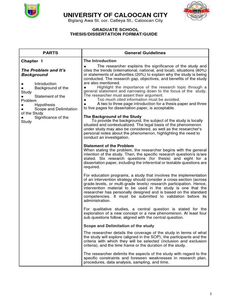 Thesis Dissertation Guide | PDF | Thesis | Statistics