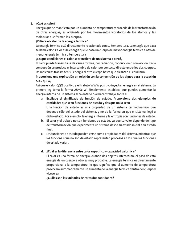 Qué Es Calor | PDF | Calor | Temperatura