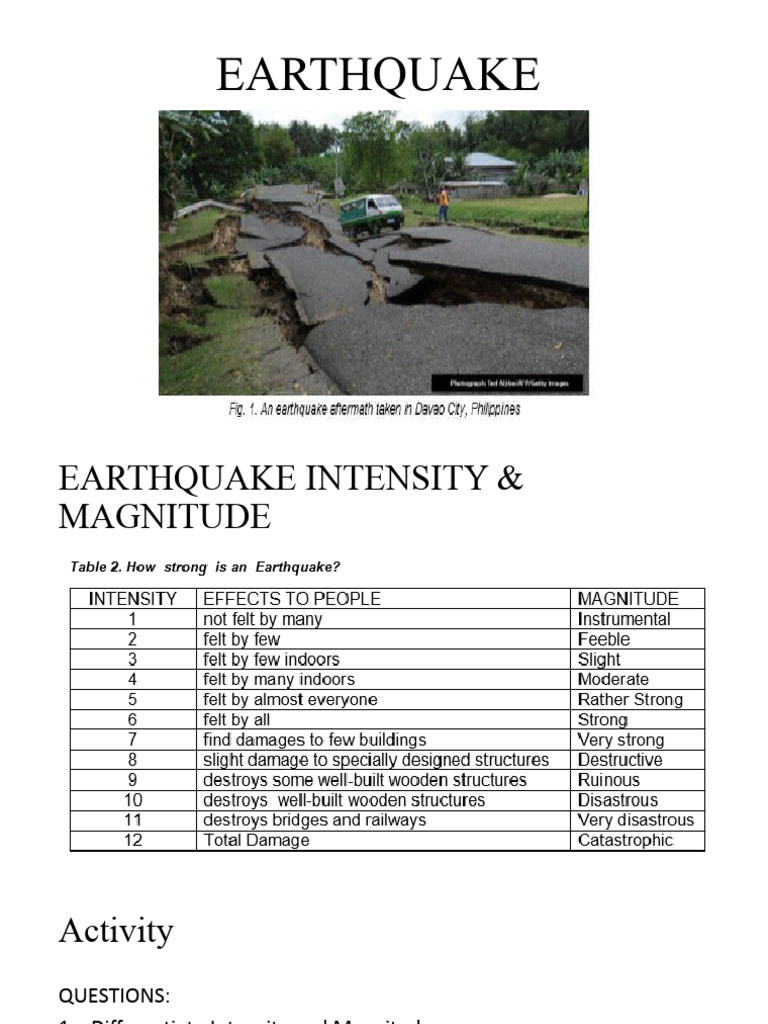 Earthquake | PDF