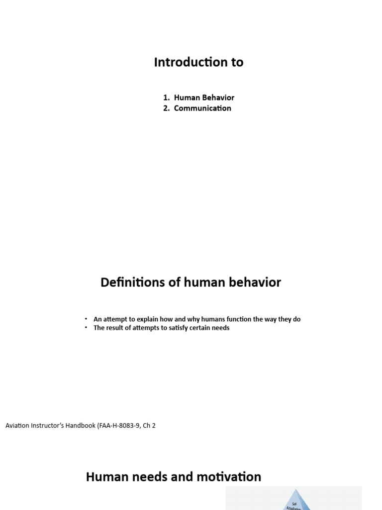 Human Behavior and Effective Communications | PDF | Cognitive Science ...