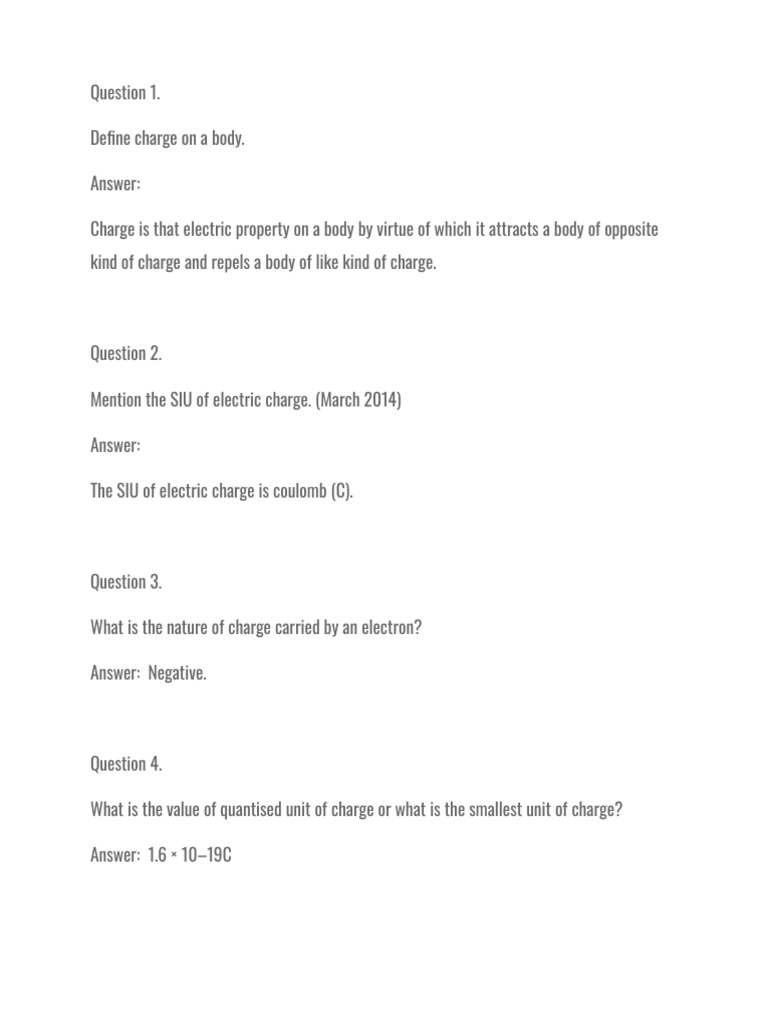 Physics Chapter 1 | PDF | Electric Charge | Electric Field