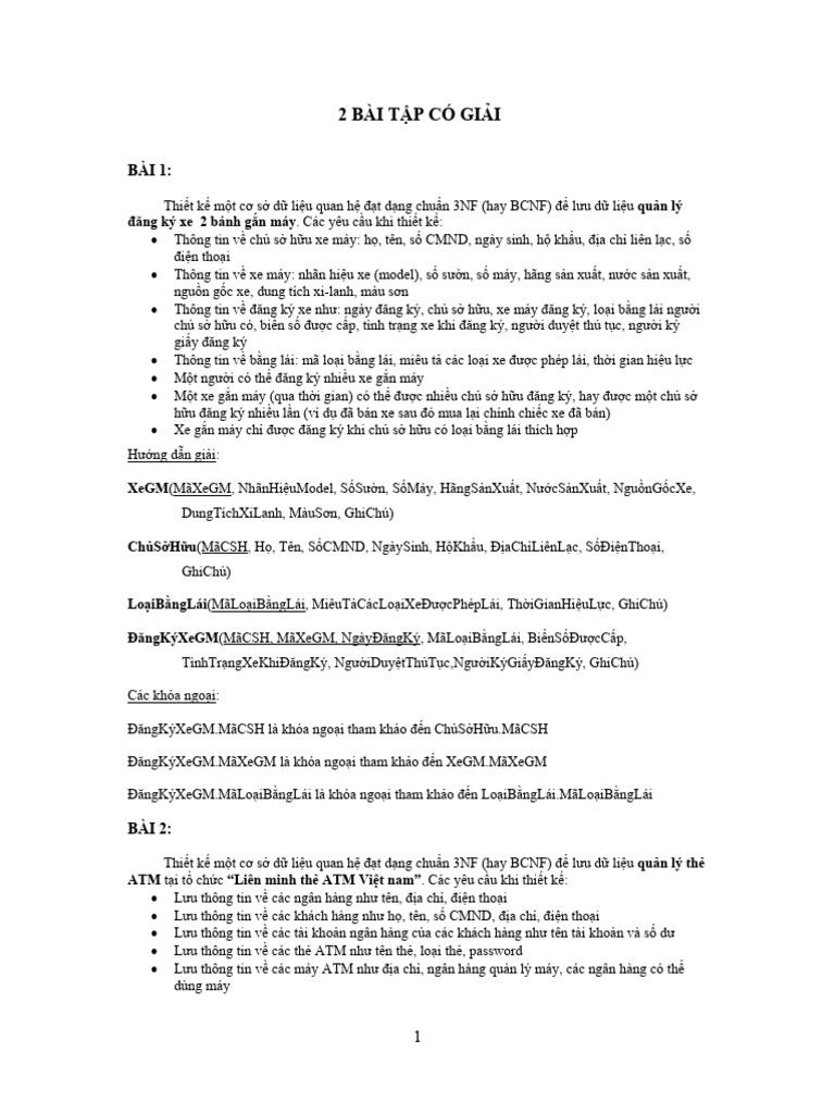 2 Bai Tap Co Giai | PDF