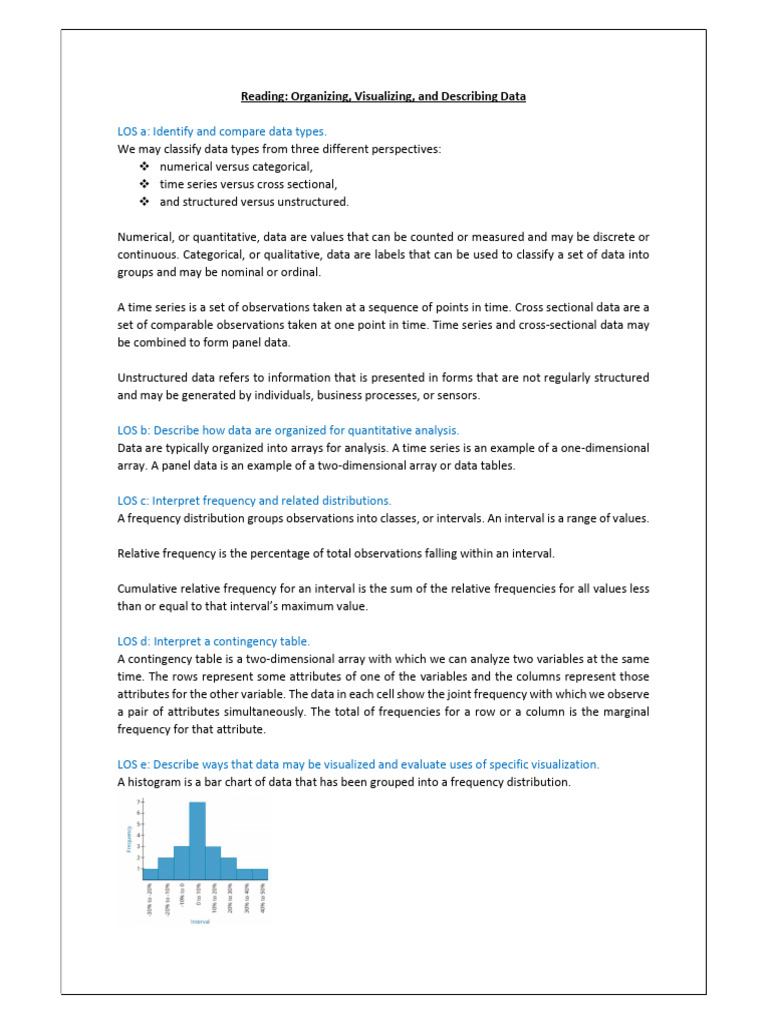 Organizing, Visualizing and Describing Data | PDF | Skewness | Quantile