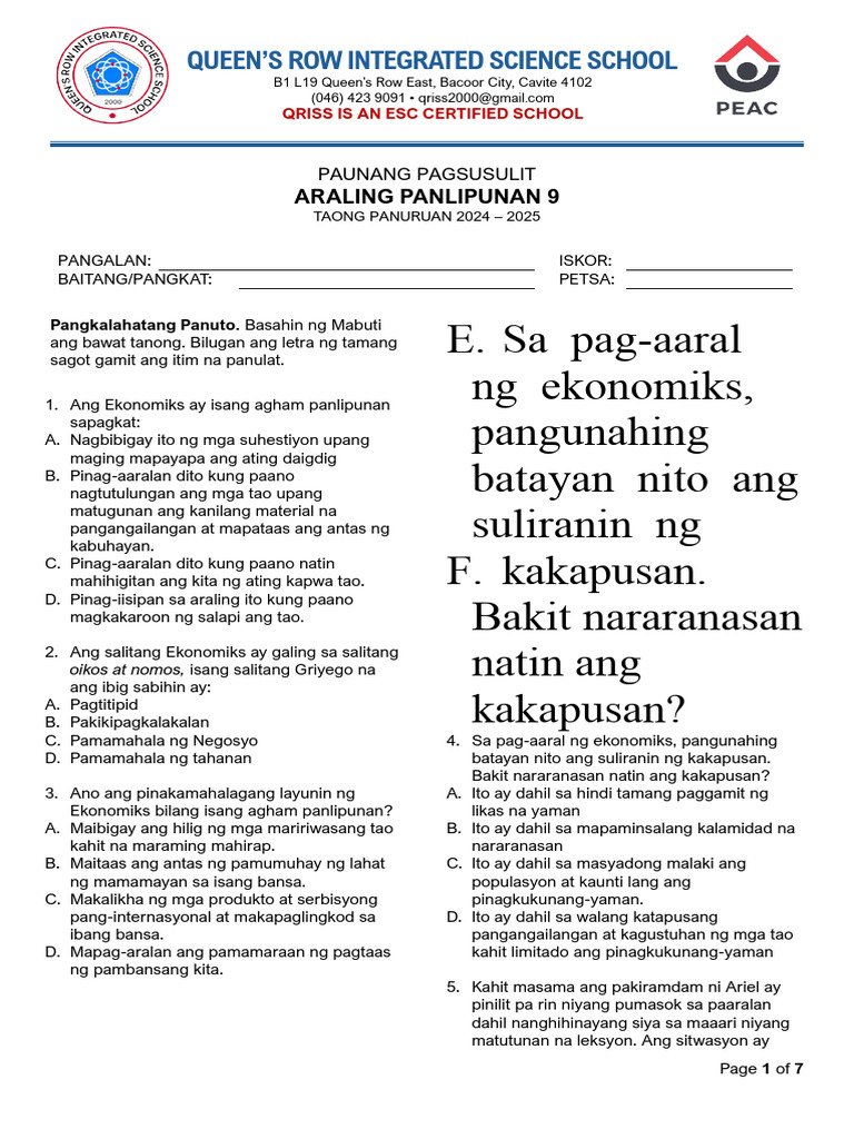 AP9 Diagnostic | PDF
