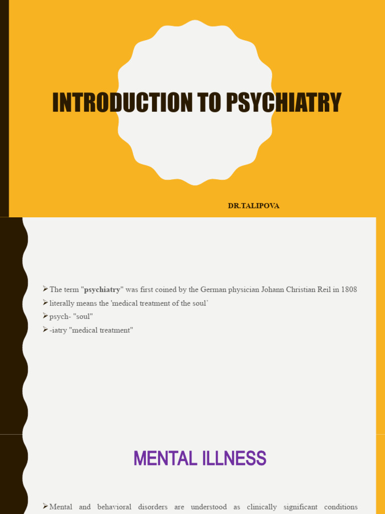 Introduction to Psychiatry Basics | PDF | Mental Disorder | Psychiatry