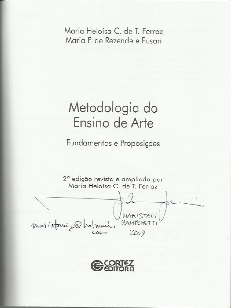 Metodologia Do Ensino de Arte - Ferraz e Fusari | PDF