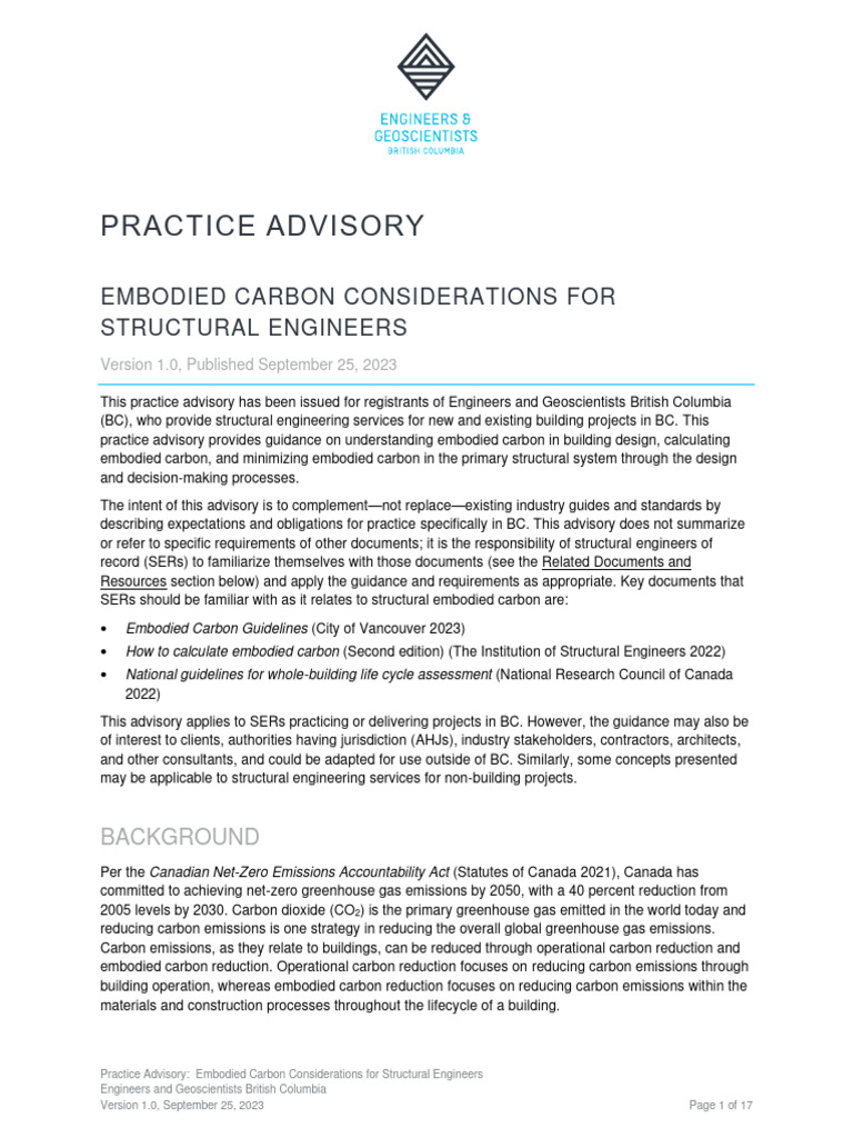 Embodied Carbon Guide for Structural Engineers | PDF | Life Cycle ...