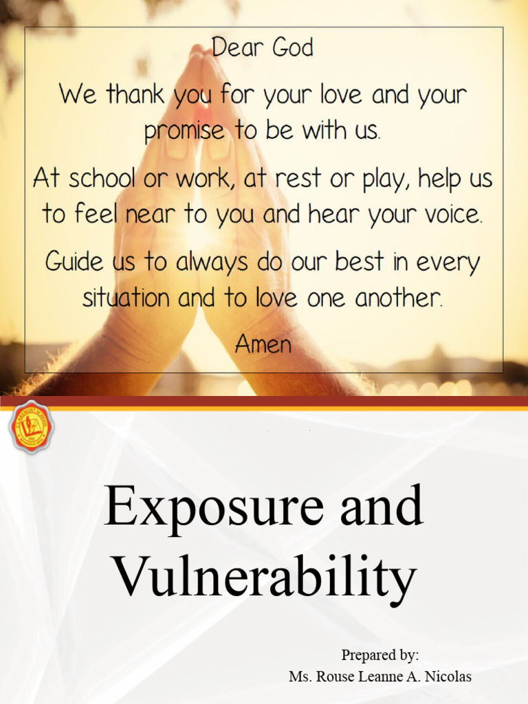 Lesson 6 Exposure and Vulnerability | PDF | Vulnerability | Hazards