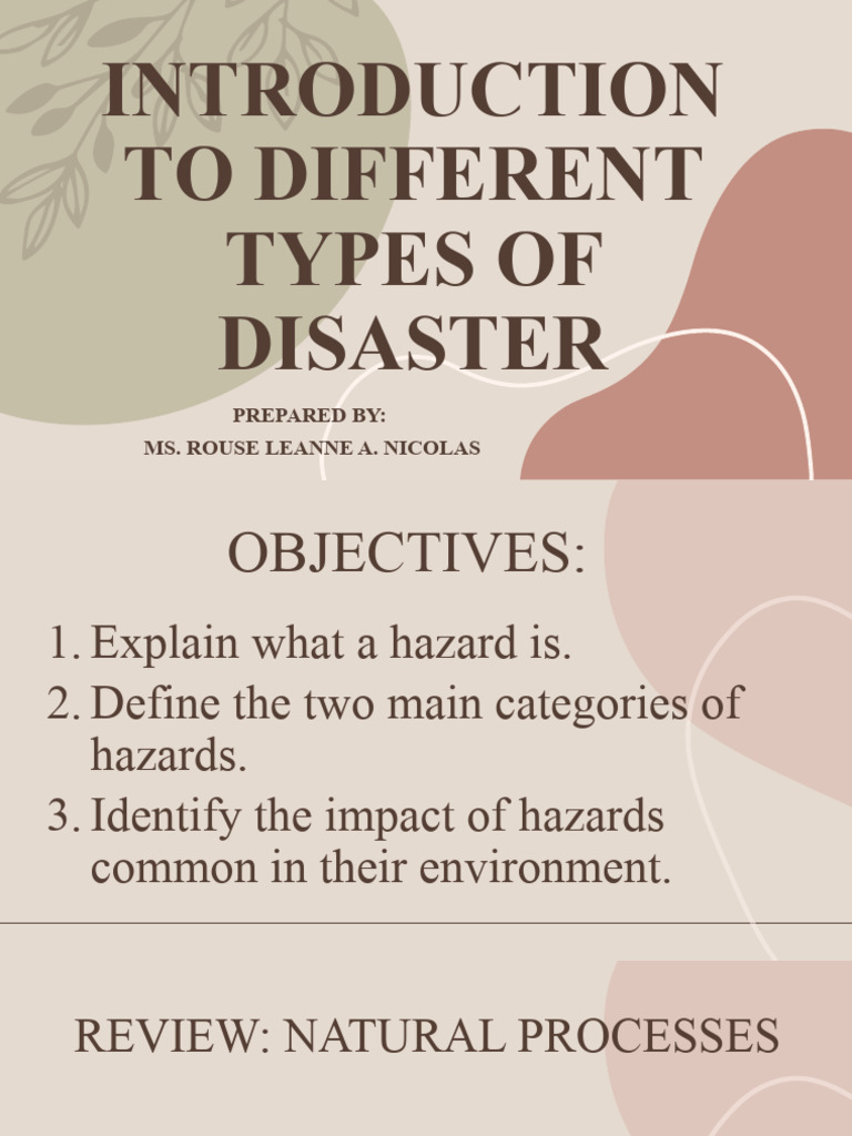 Introduction To Different Types of Disaster | PDF | Natural Disasters ...