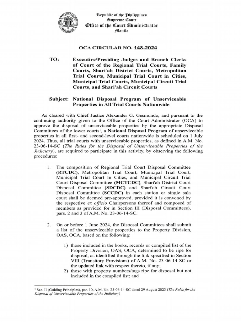 OCA Circular No. 148 2024 | PDF | Auction | License