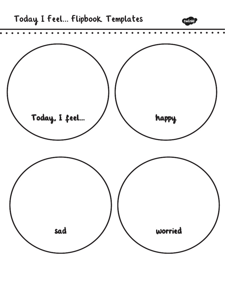 Today I Feel... Flipbook Templates | PDF | Language Arts & Discipline ...