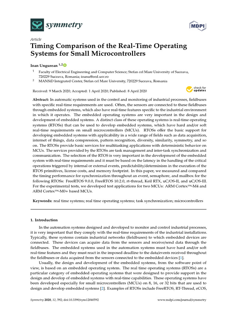 Timing Comparison of The Real-Time Operating Syste | PDF ... Timing Comparison of The Real-Time Operating Syste | PDF ...