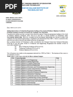 UTT AMIS Application Form | PDF