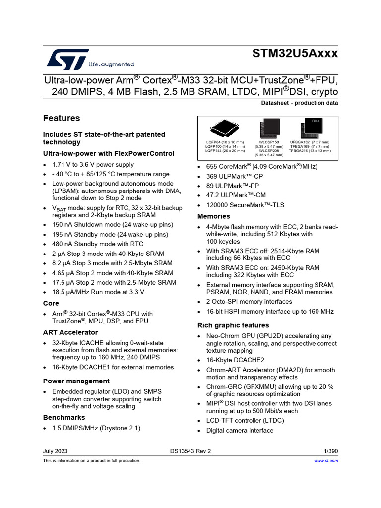 STM32 U5 Axxx | PDF | Microcontroller | Computer Science