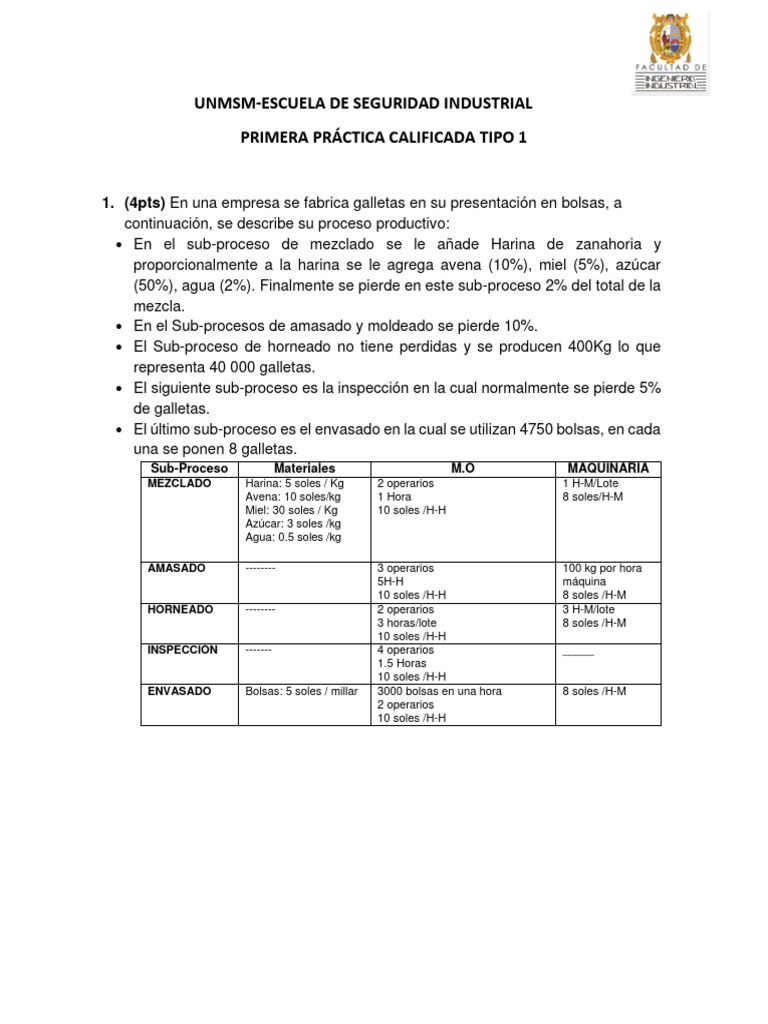 Practica Tipo A - Grupo 3 | PDF | Galleta