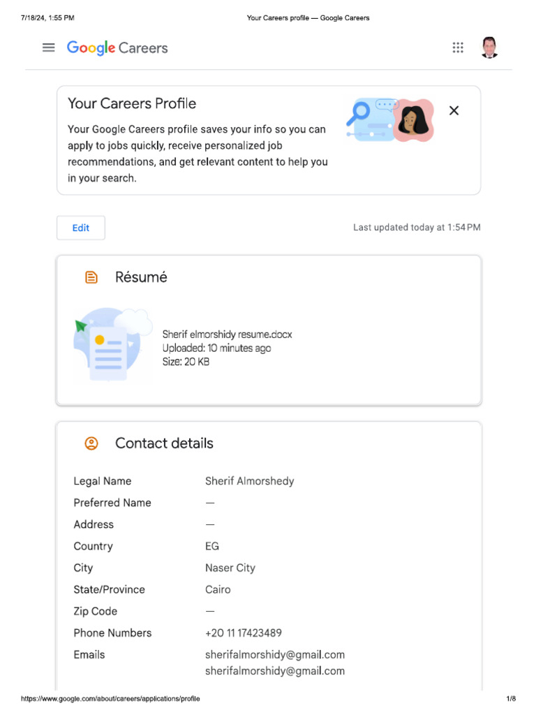 Google CV | PDF