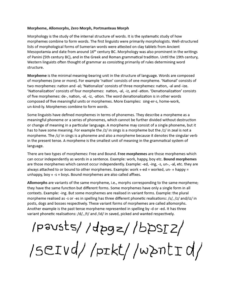 Module 4 | PDF | Word | Morphology (Linguistics)