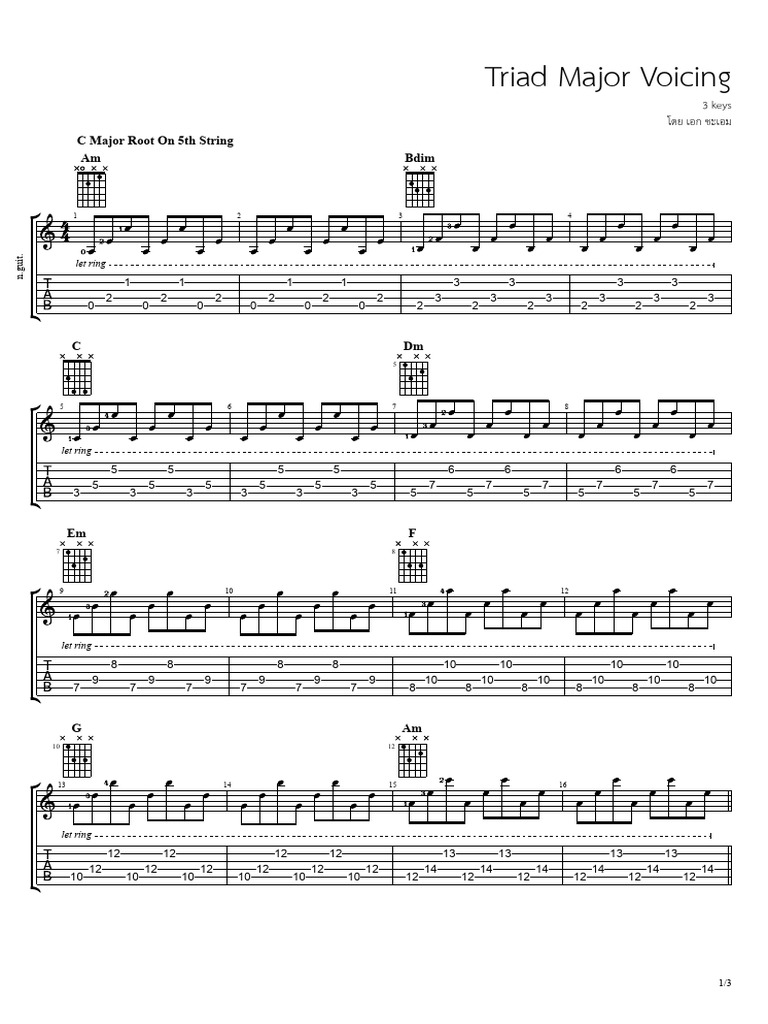 Triad Voicing 3 Keys | PDF