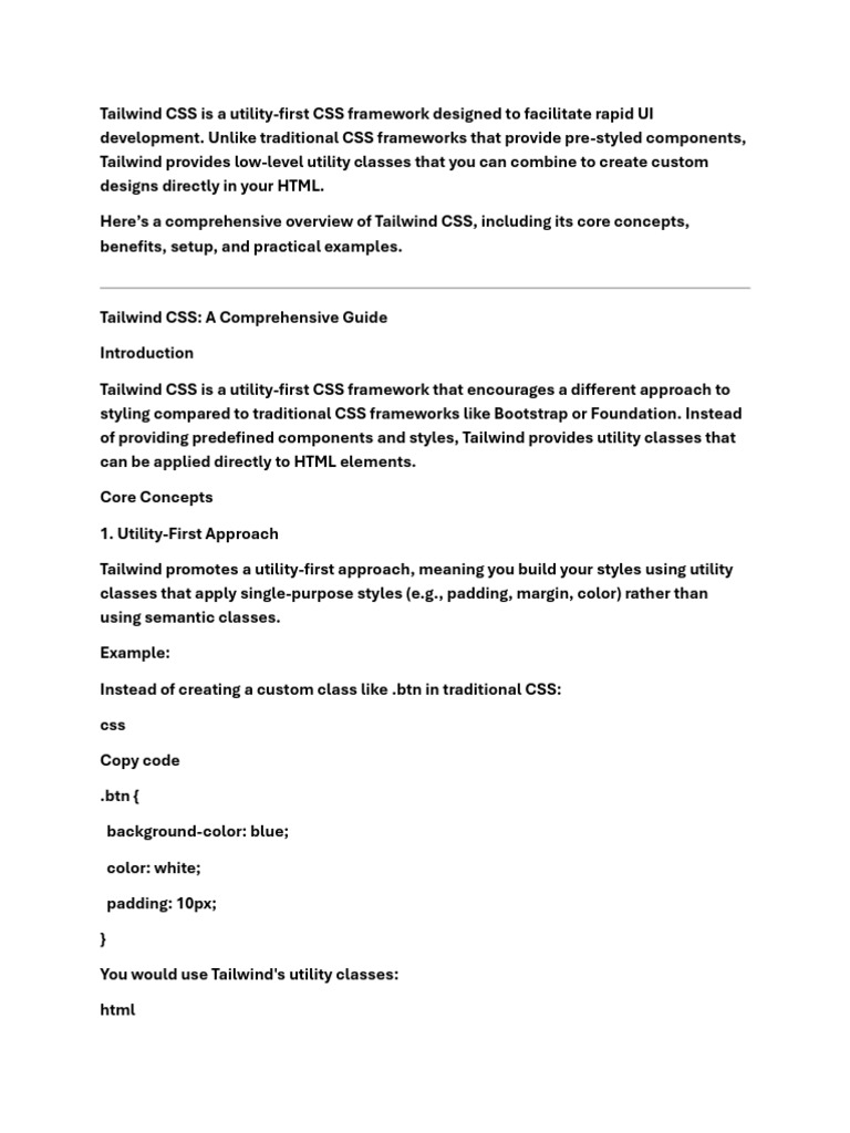 Tailwind | PDF | Html | Software Development