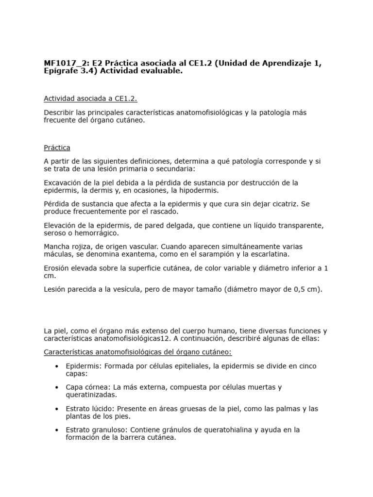 MF1017_2 E2 Práctica asociada al CE1.2 (Unidad de Aprendizaje 1 ... MF1017_2 E2 Práctica asociada al CE1.2 (Unidad de Aprendizaje 1 ...