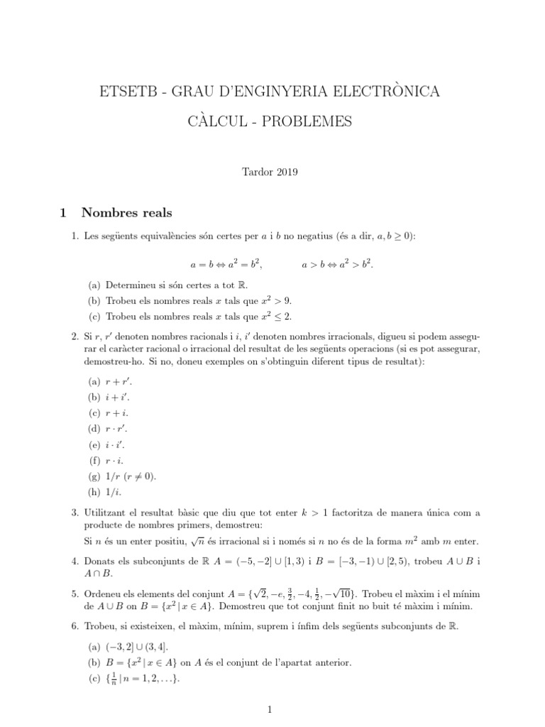 EE Calcul Problemes 19T | PDF