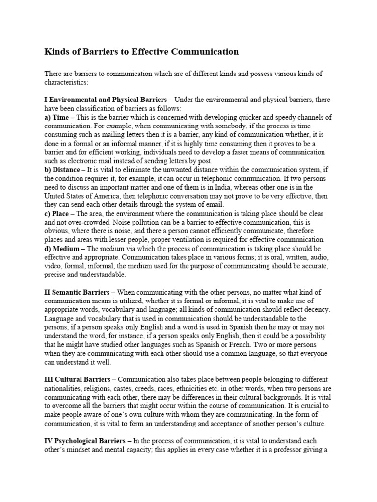 Barriers of Communication | PDF | Communication | Anxiety