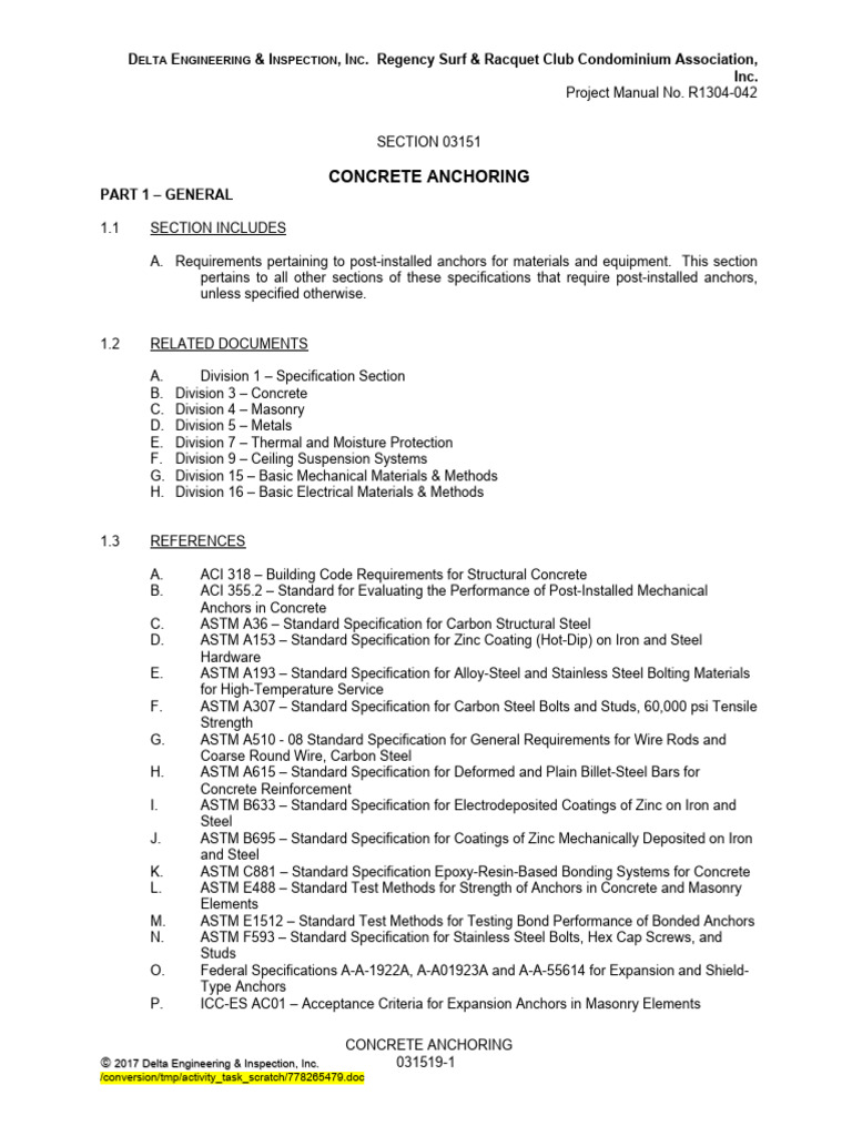Concrete Anchoring, 1.5.17 | PDF | Concrete | Screw