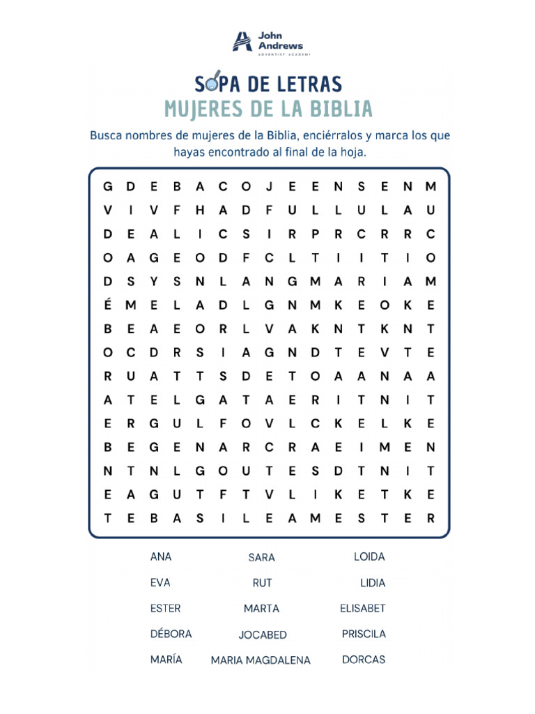 Sopa de Letras Sin Resolver | PDF