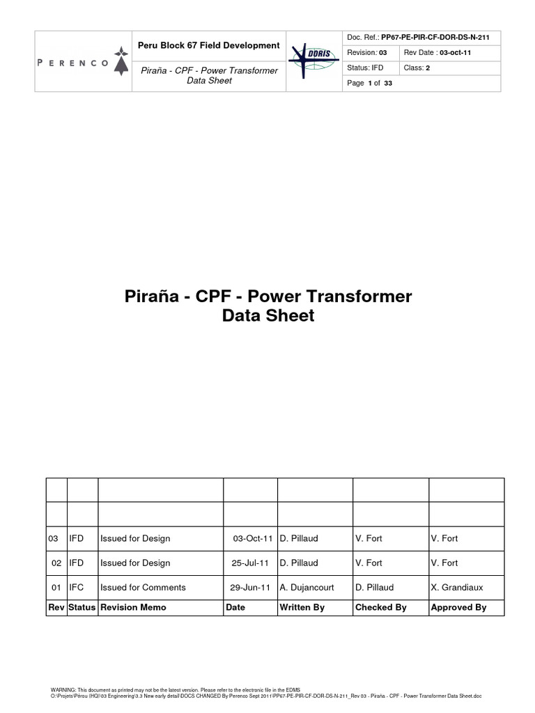 PP67-PE-PIR-CF-DOR-DS-N-211_Rev 03 - Piraña - CPF - Power Transformer ...