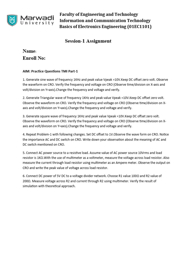 Session-1 Handout On Practice Questions TMI part-1-UPDATED | PDF