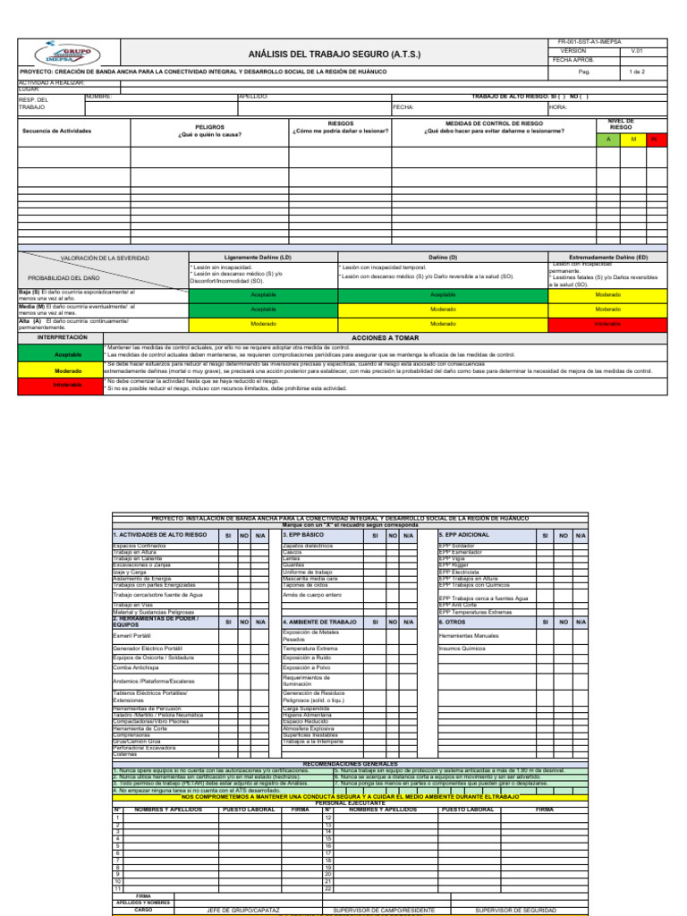 FR 002 SST A1 Imepsa - Ats111 | PDF | Soldadura | Construcción