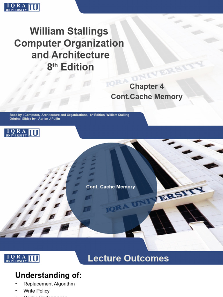 Lecture 8 Cont. Cache Memory | PDF | Cpu Cache | Central Processing Unit