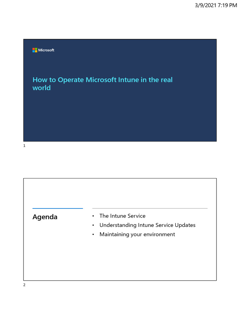 MobH1-How To Operate Microsoft Intune in The Real World | PDF | Mobile App | Android (Operating ...