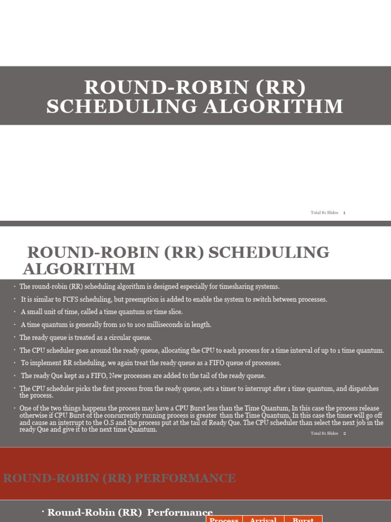 Scheduling Algos RR Lect-7 Updated | PDF | Scheduling (Computing ...