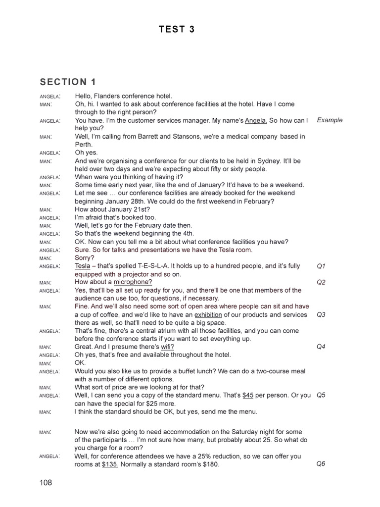 IELTS Diploma Listening Diagnostic Transcript | PDF