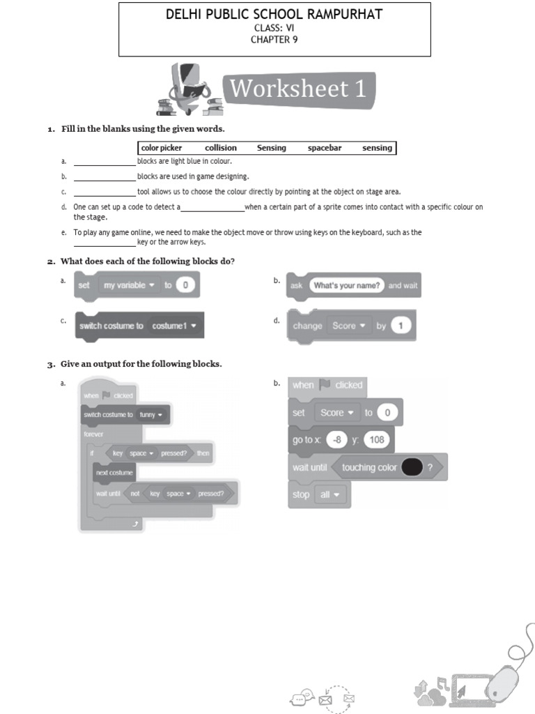 Class 6 Computer CH 9 Worksheet | PDF