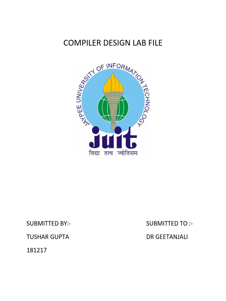 Compiler Design Lab File | PDF | Formalism (Deductive) | Computing