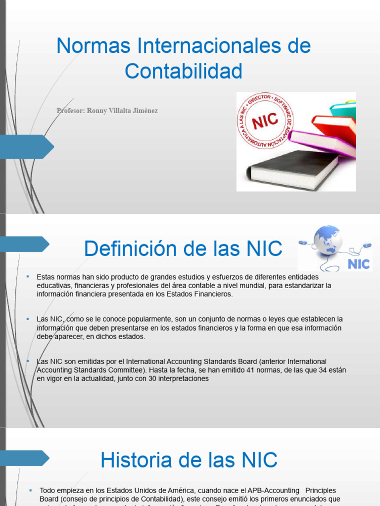 Presentacion NIC | PDF | normas internacionales de INFORMACION ...