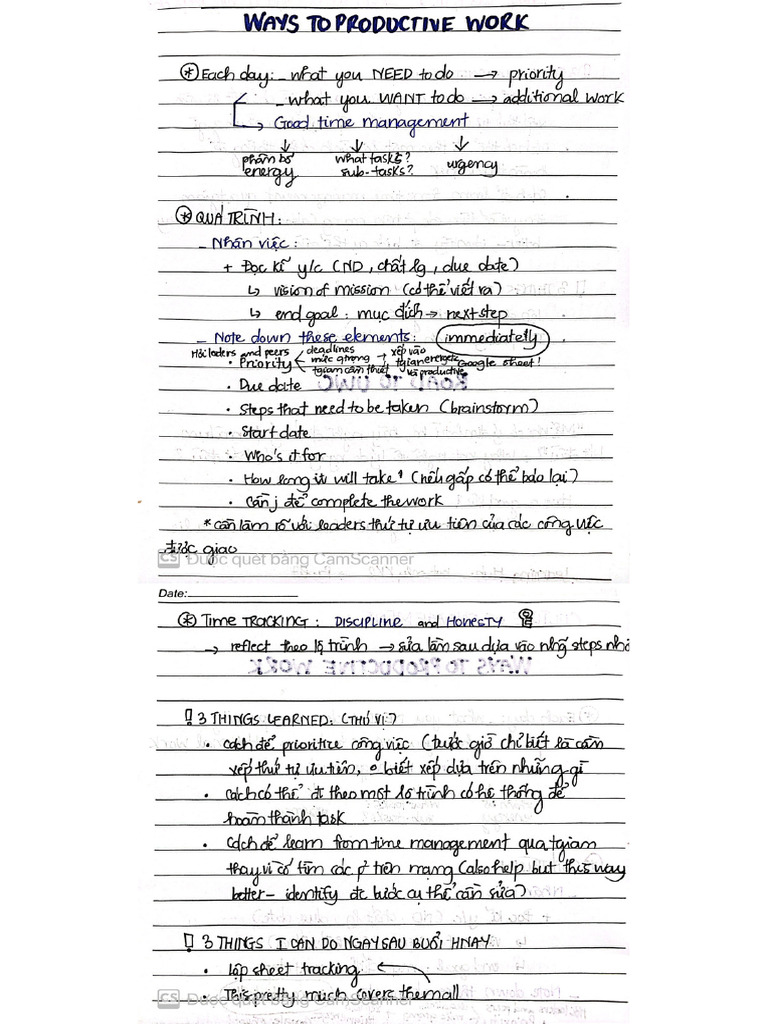 Ways To Productive Work - Note From Youtube | PDF