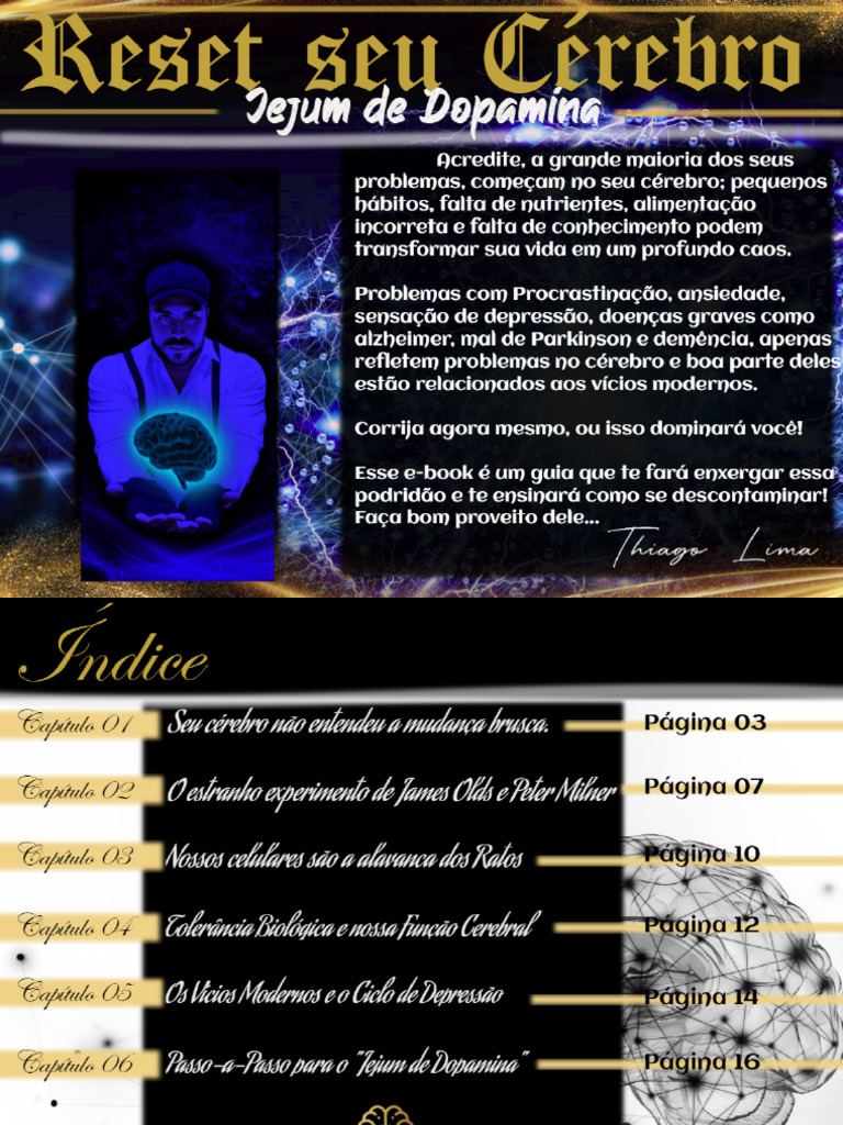 E-Book Reset seu Cérebro -Jejum de Dopamina- | PDF | Cérebro | Sentidos