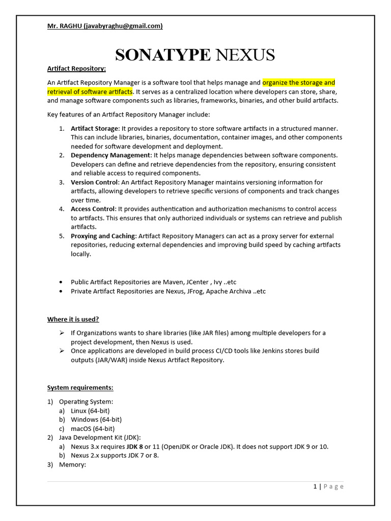 Sonatype Nexus | PDF | Software Repository | Proxy Server