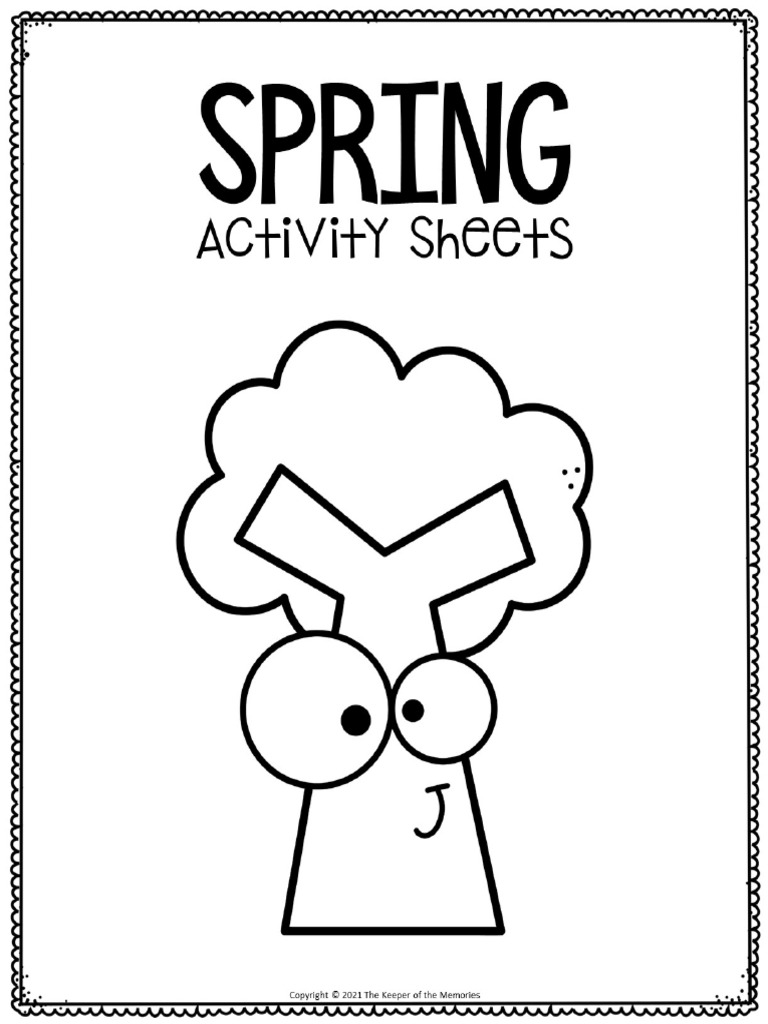 Free Printable Fine Motor Spring Preschool Worksheets | PDF