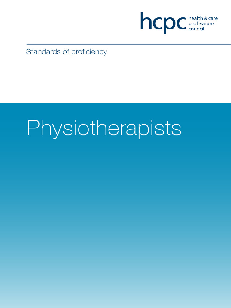 HCPC Standards for Physiotherapists | PDF | Physical Therapy | Caregiver