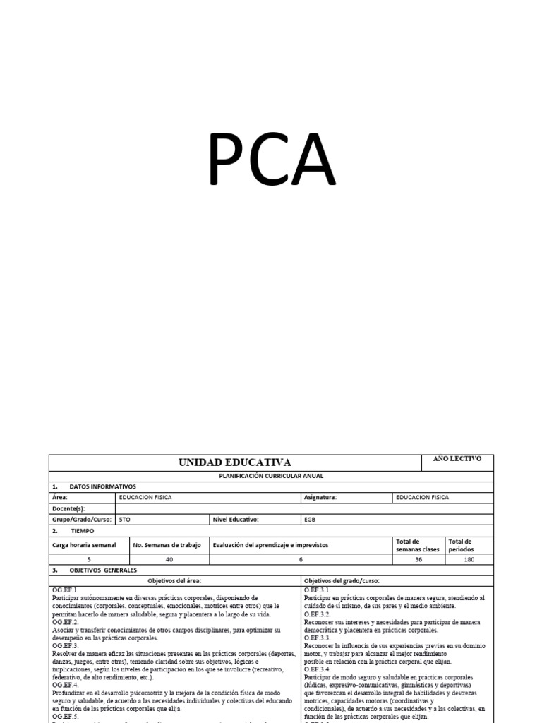 Pud y Pca de 5to Egtb de Eeff | PDF | Evaluación | Aprendizaje