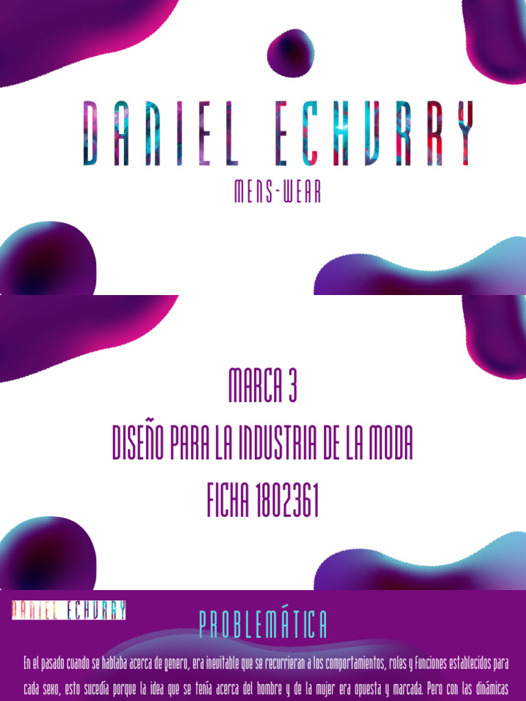 U1 Anexo J Presentacion de Marca DANIEL ECHEVERRY | PDF | Moda | Color