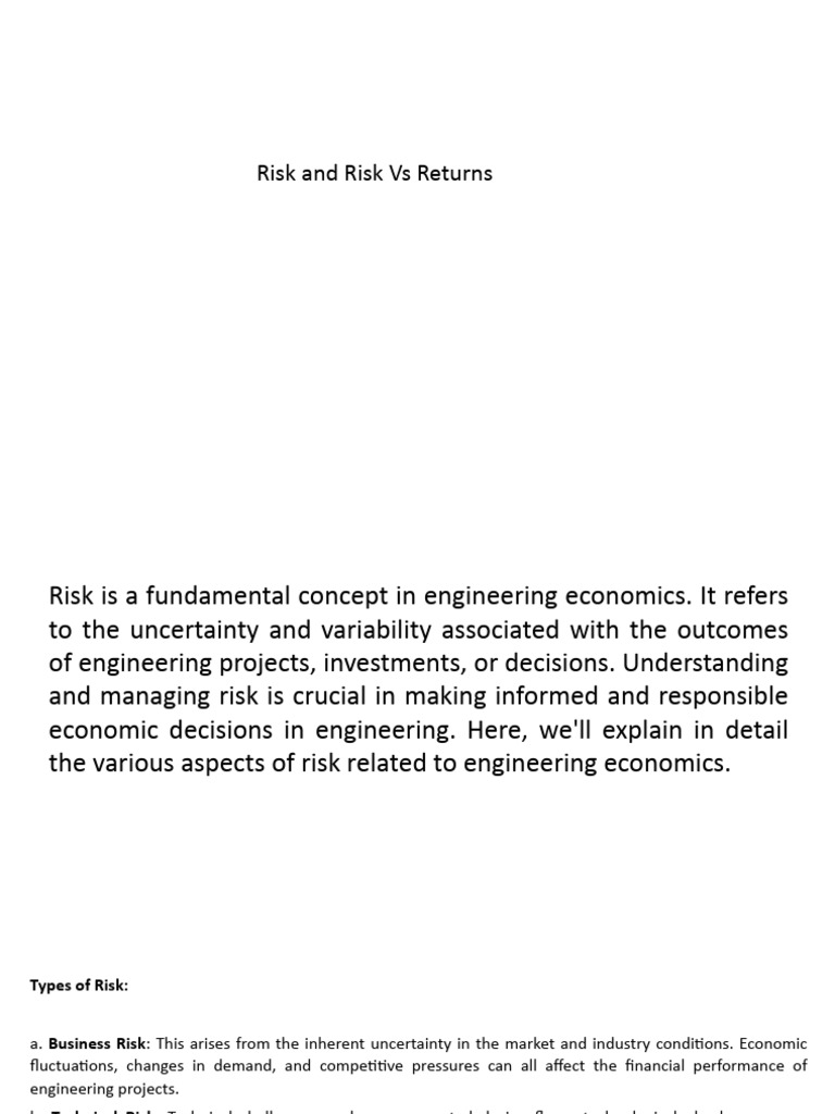 Engineering Risk and Return Analysis | PDF | Risk | Net Present Value