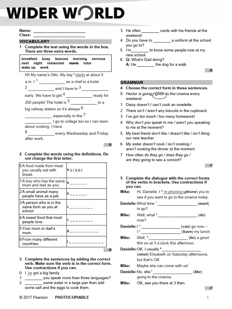 WIDGB1 Rtest Language 2A | PDF