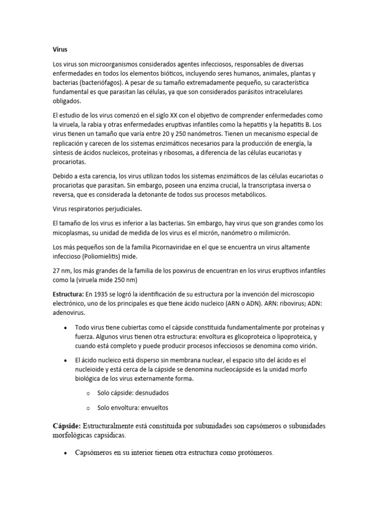 Estructura y Función de los Virus | PDF | Virus | Bacteriófago